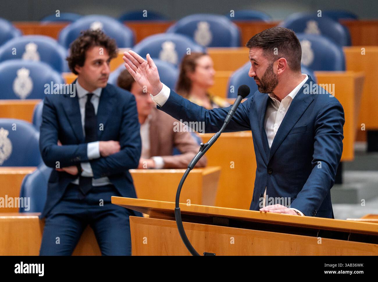 DEN HAAG, NETHERLANDS - APRIL 1: Stephan van Baarle (DENK) during the ...