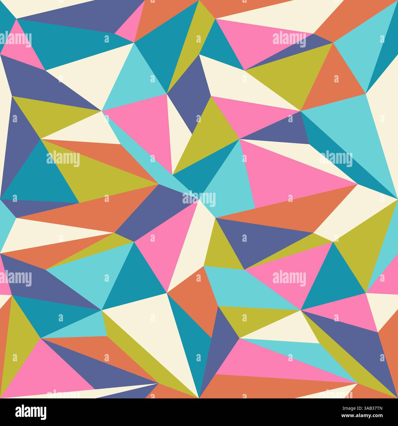 Vector geometric polygon pattern. Modern vector pattern with colorful ...
