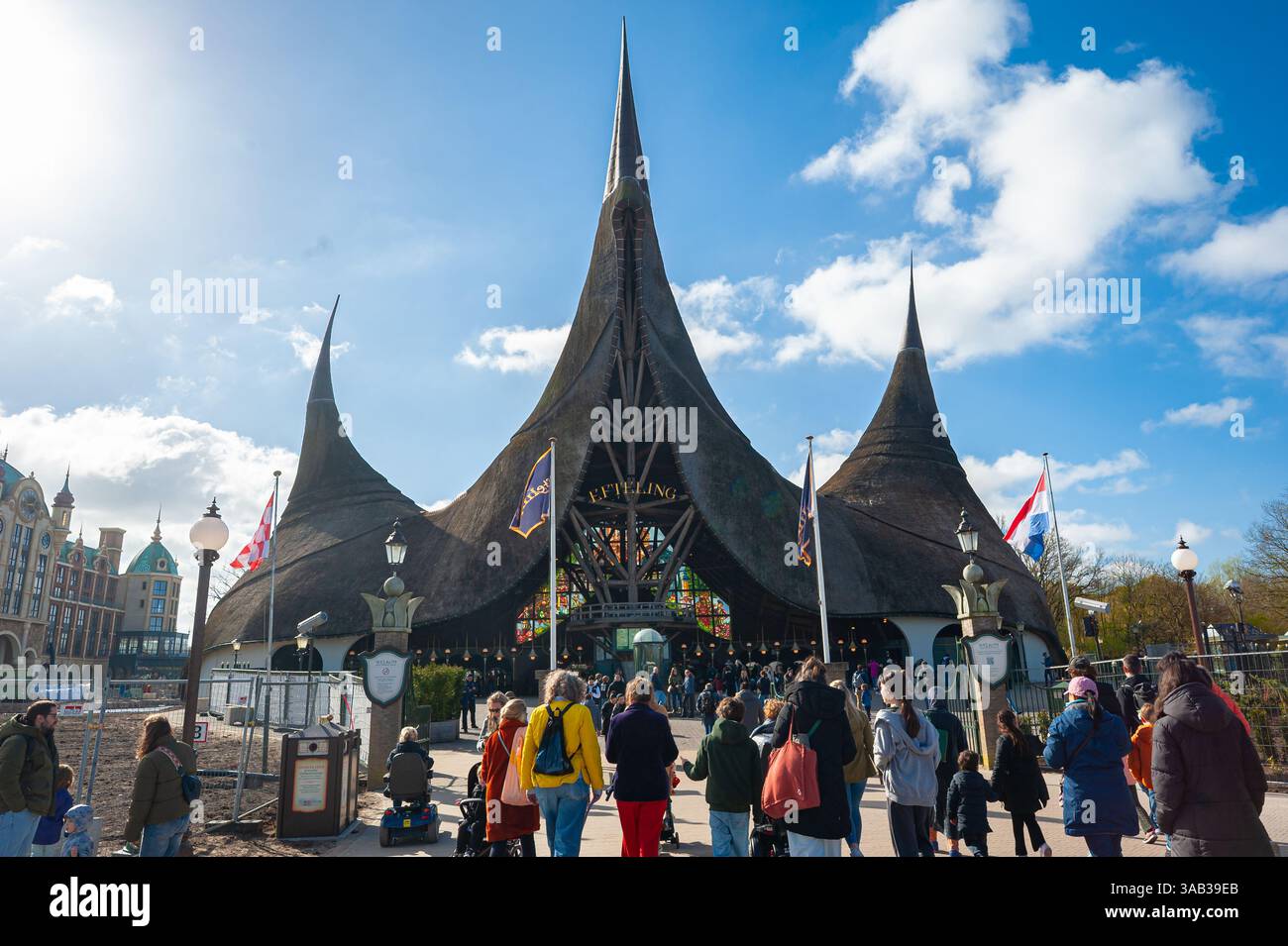 Entrance to fantasy-themed park ¨Efteling¨ near Kaatsheuvel, The ...