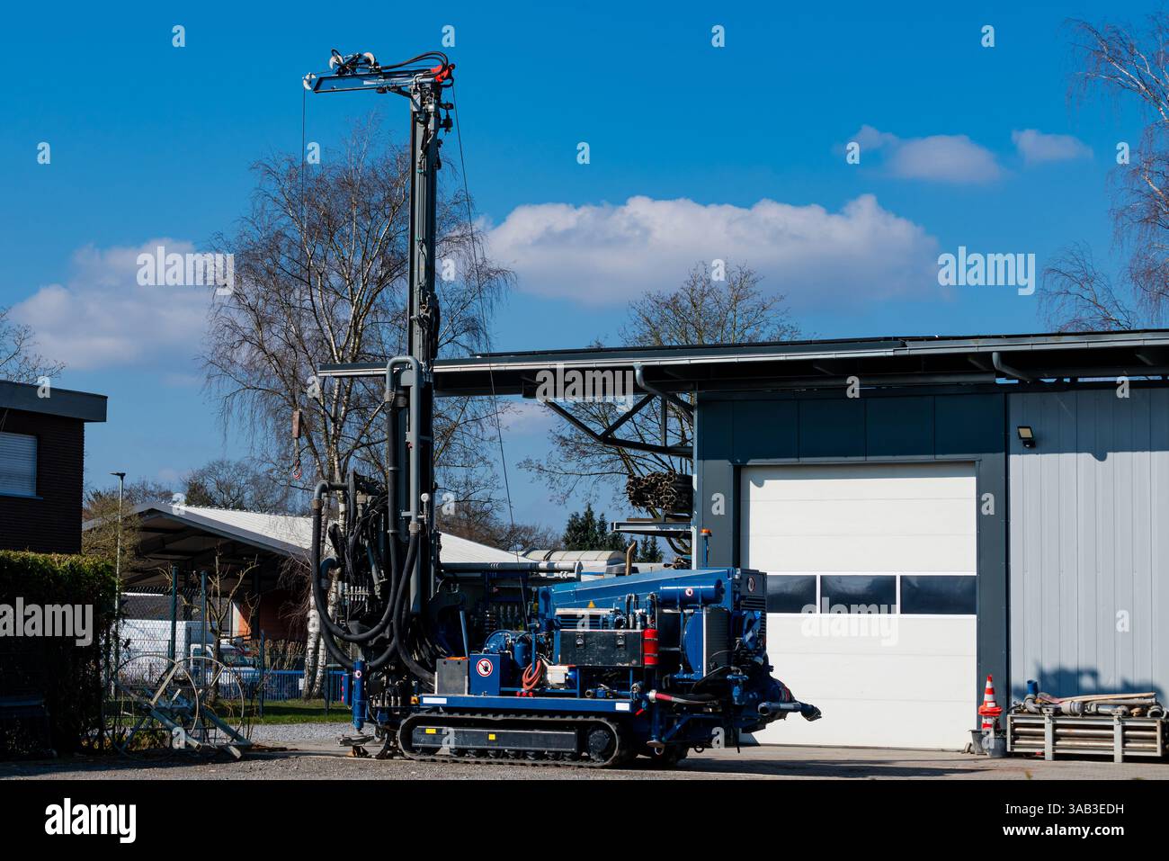 Large industrial building stands under construction hi-res stock ...