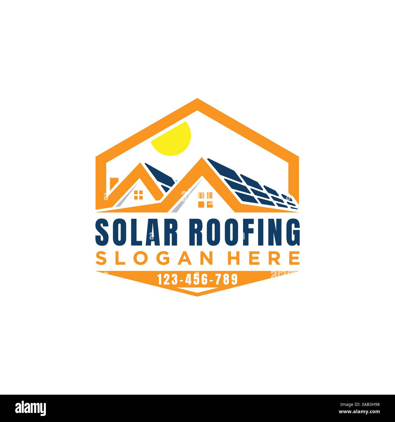Construction building solar energy and home logo design template ...