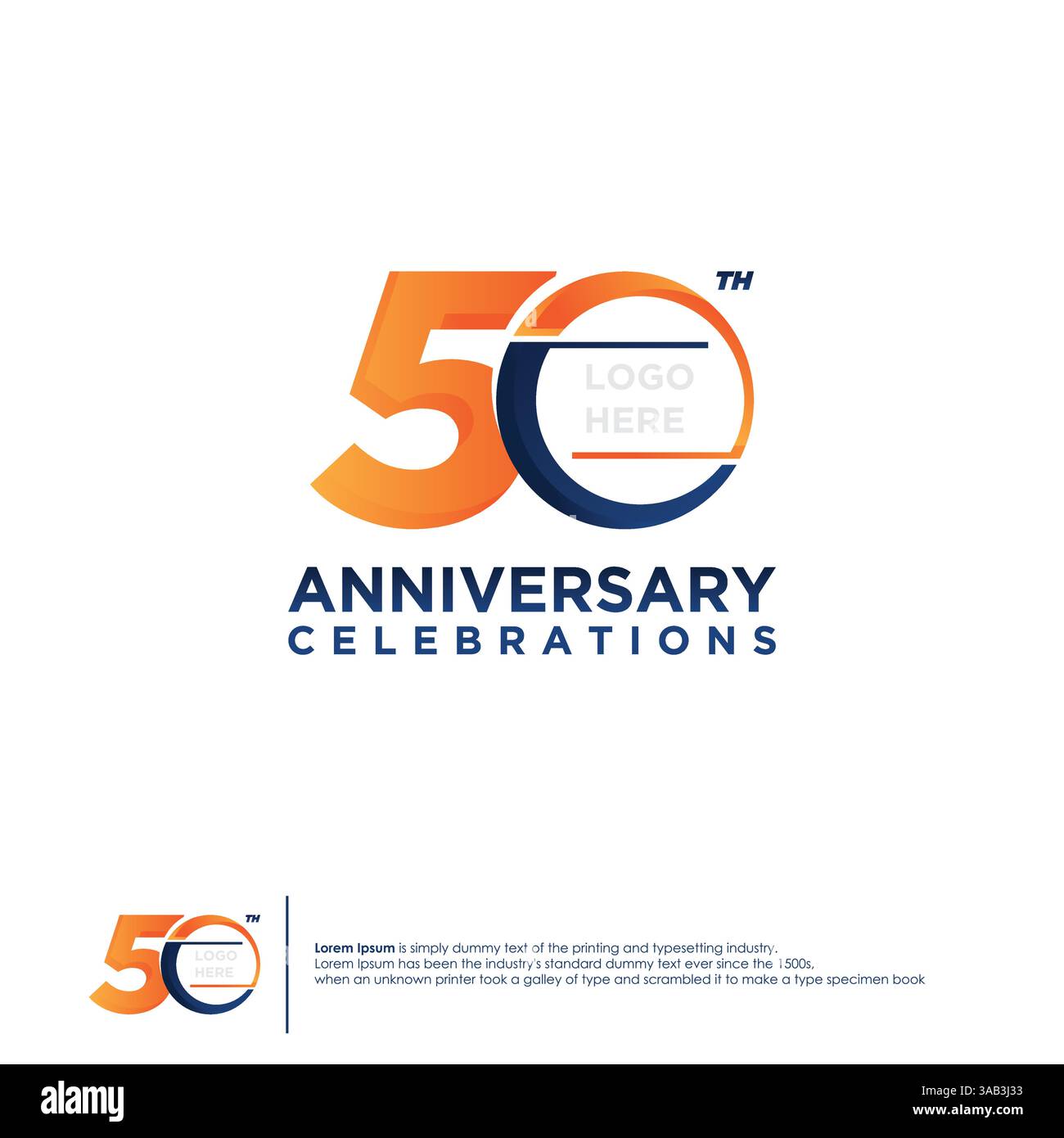 50th Anniversary logotype design flat style design template. Vector ...