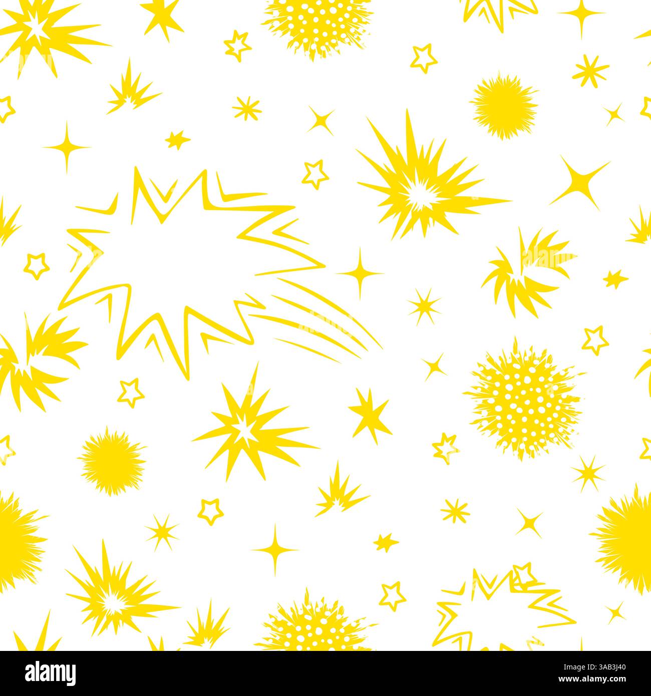 Seamless star background. hand drawing. Not AI, Vector illustration ...