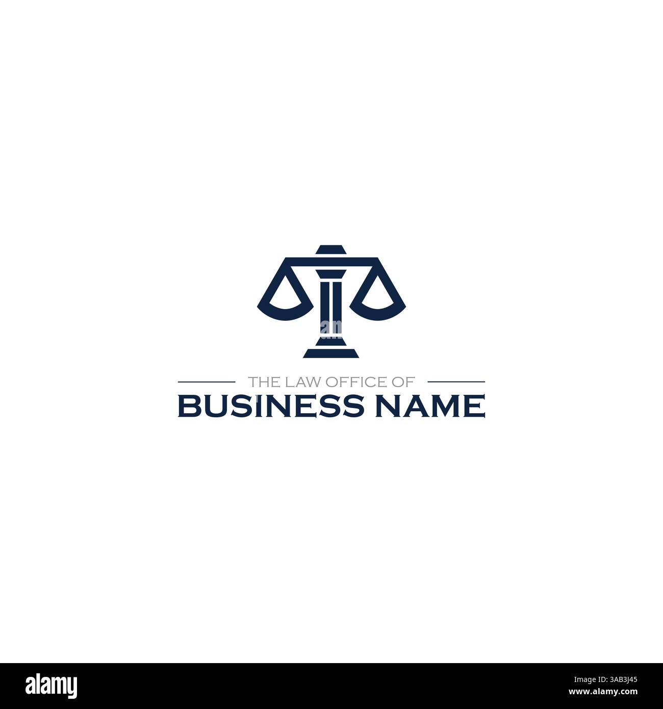 Law logo with pillars and Balance of justice symbol concept lawyer and ...