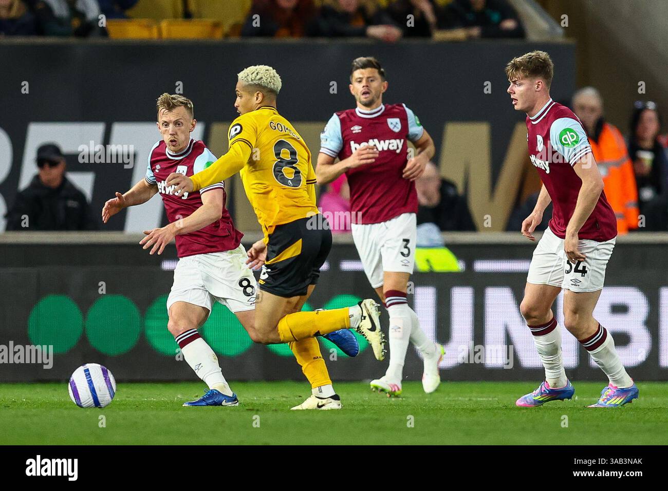 Molineux, Wolverhampton on Tuesday 1st April 2025. #8, James Ward ...