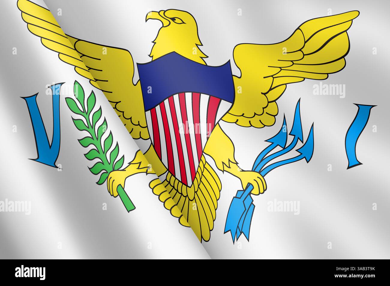 US Virgin Islands flag 3d illustration Stock Photo - Alamy