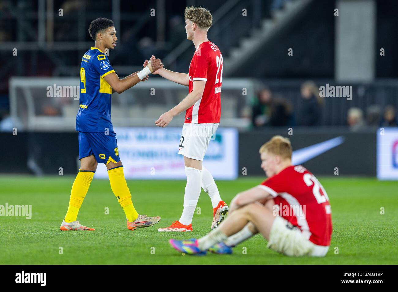 ALKMAAR, 01-04-2025, AFAS Stadium, Dutch Eredivisie Football, season ...
