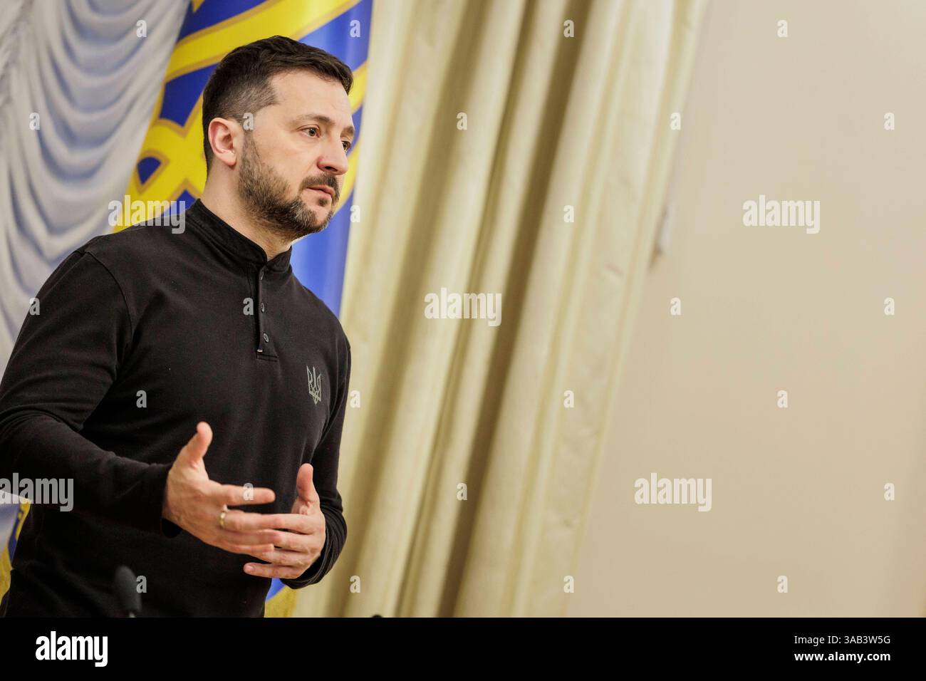 Wolodymyr Selenskyj, Praesident der Ukraine, in Kyjiw, 01.04.2025 ...