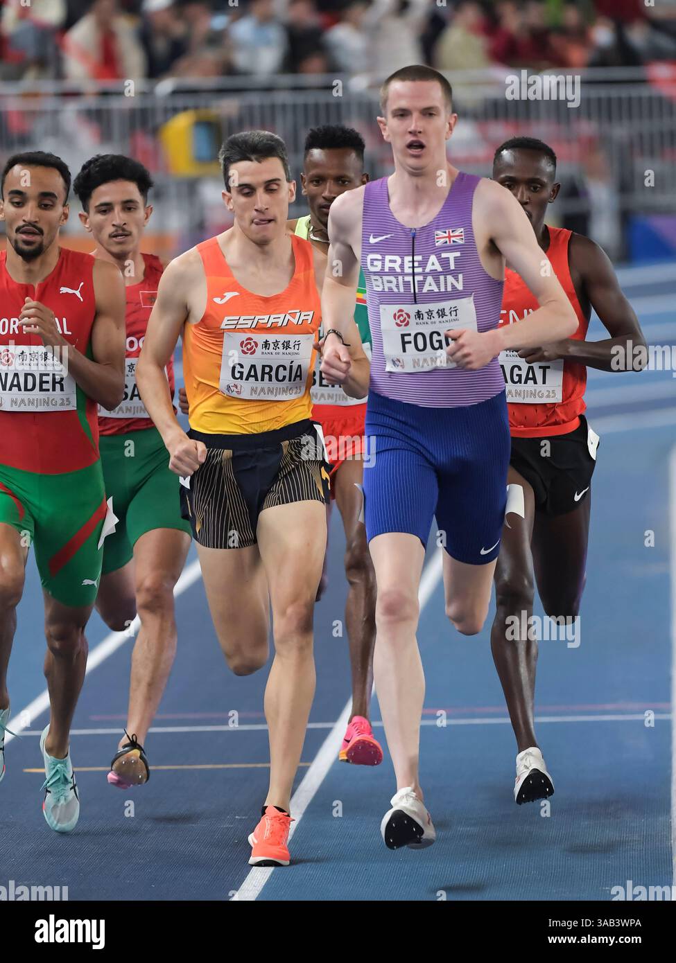 Adam Fogg of Great Britain competing in heat 4 of the 1500m at the ...