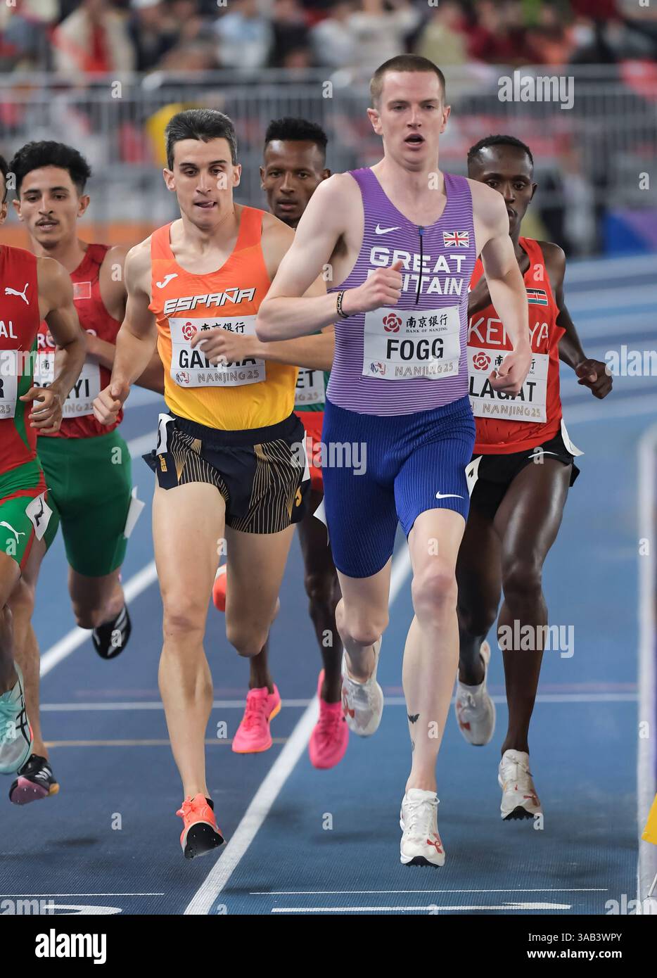 Adam Fogg of Great Britain competing in heat 4 of the 1500m at the ...