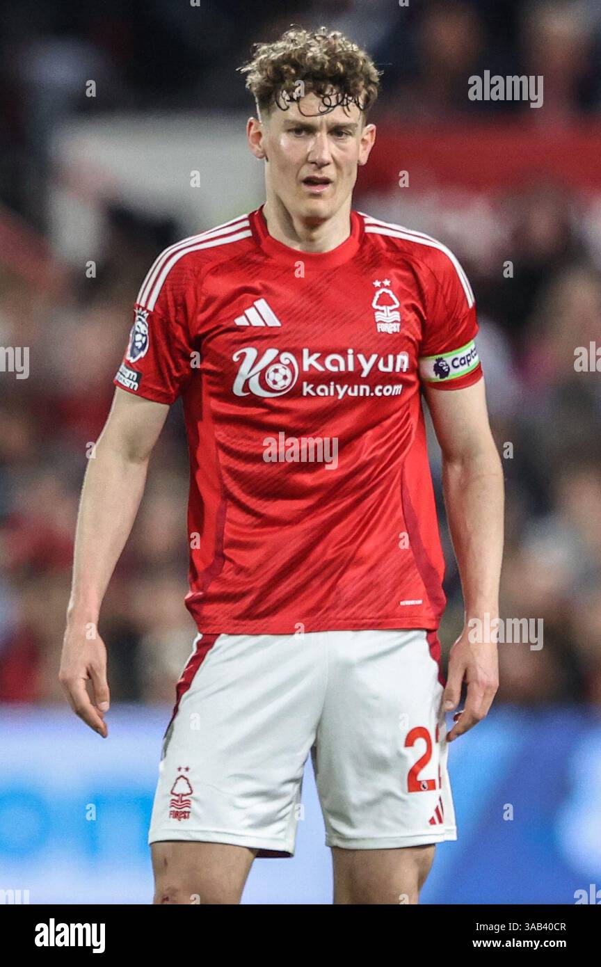 Nottingham, UK. 01st Apr, 2025. Ryan Yates of Nottingham Forest during ...