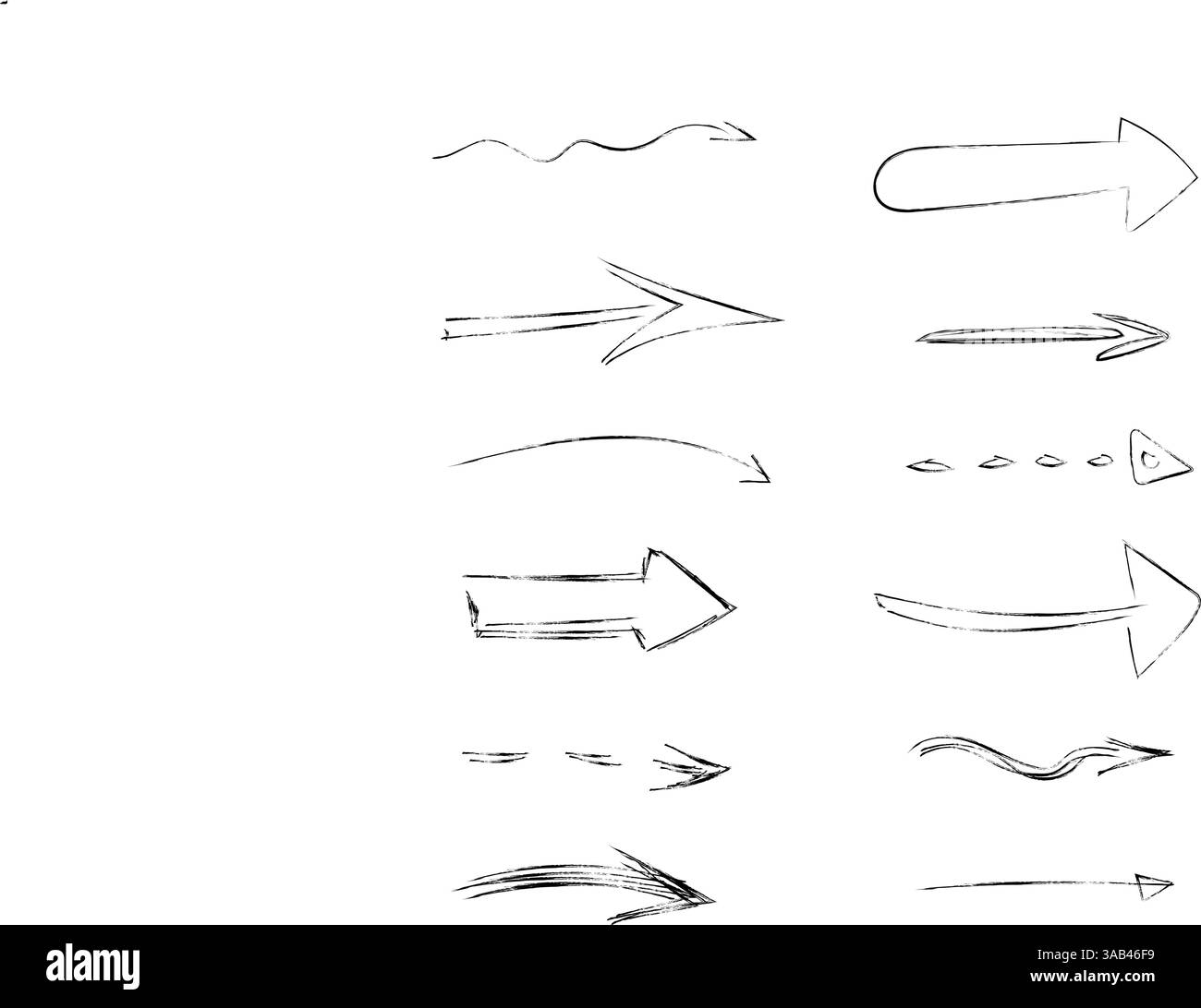 Set of hand drawn arrows. Stickers for bullet journal Stock Vector ...