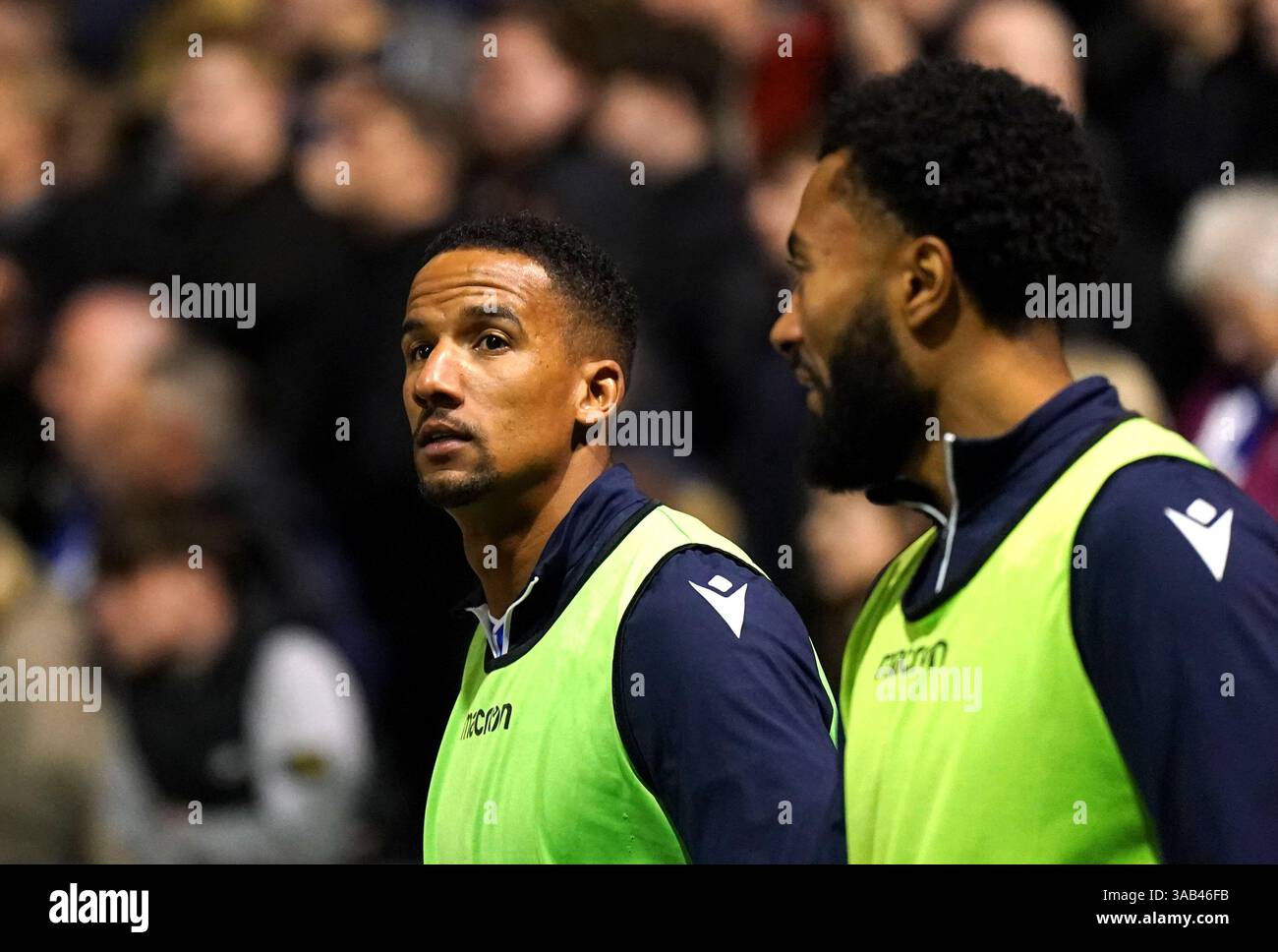 Bristol Rovers' Scott Sinclair warming up on the touchline during the ...