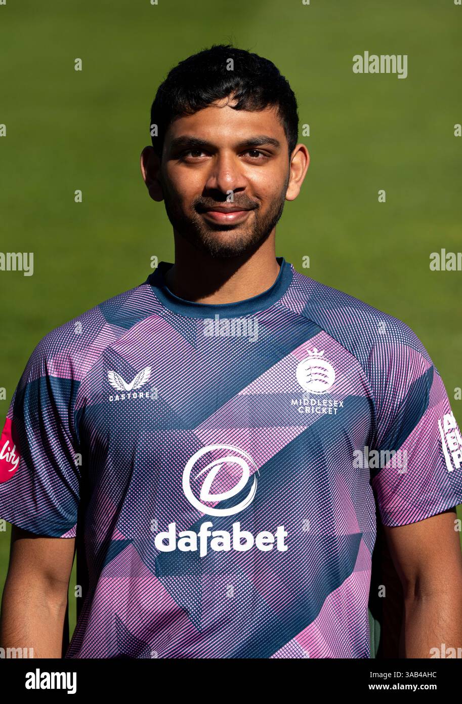 Nathan Fernandes during a photocall at Lord's Cricket Ground, London ...