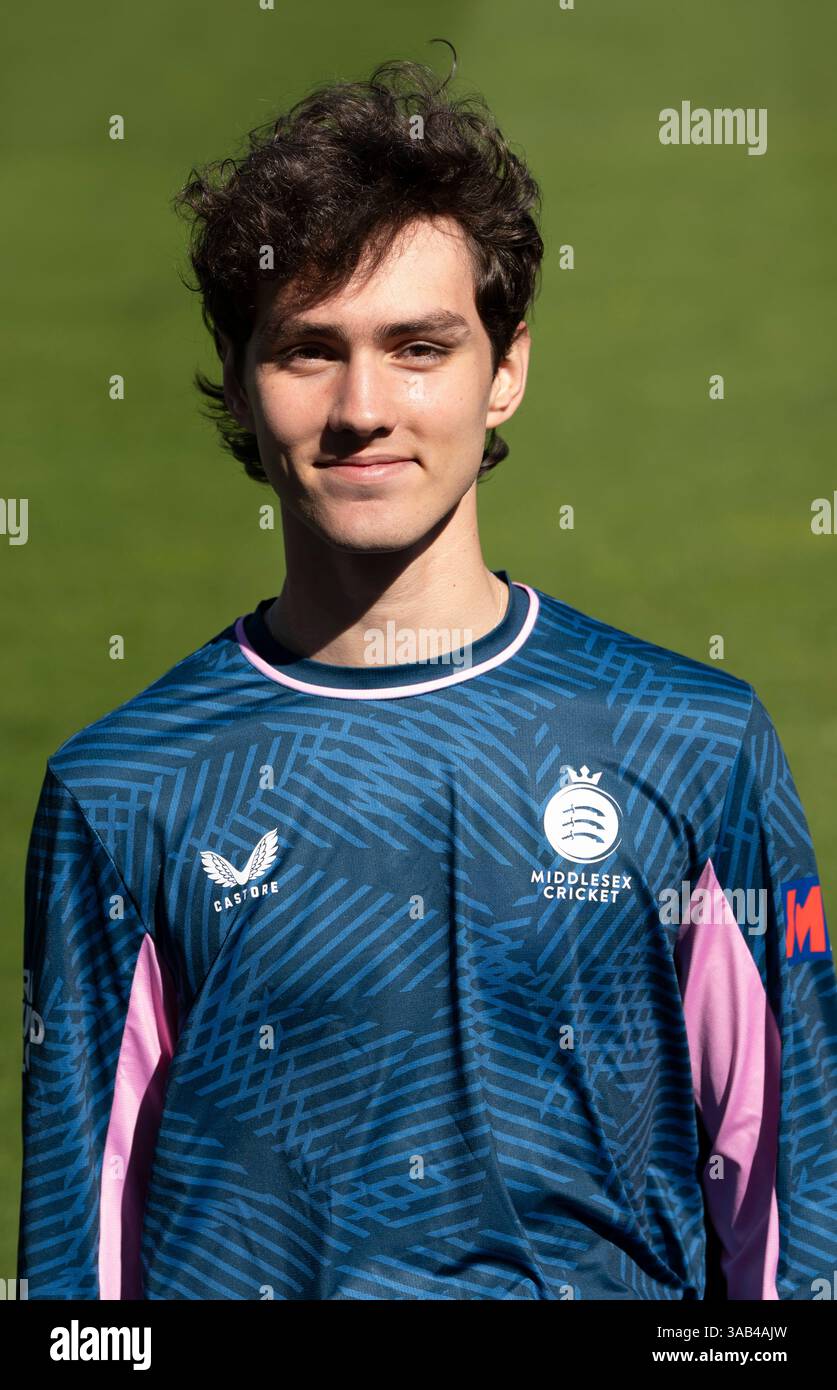 Seb Morgan during a photocall at Lord's Cricket Ground, London. Picture ...