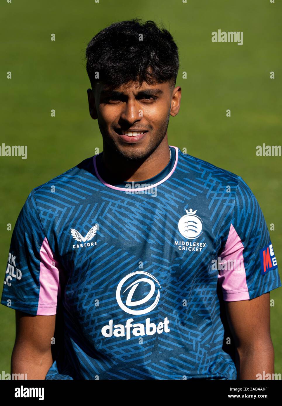 Aaryan Sawant during a photocall at Lord's Cricket Ground, London ...