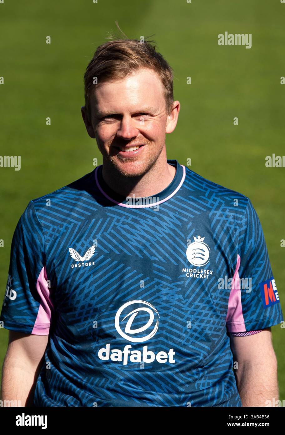 Sam Robson during a photocall at Lord's Cricket Ground, London. Picture ...