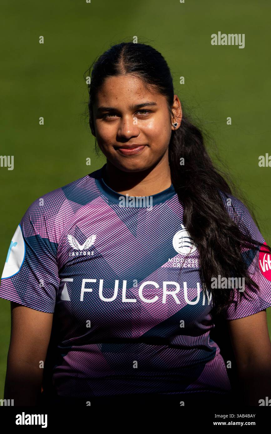 Sarah Pearson during a photocall at Lord's Cricket Ground, London ...