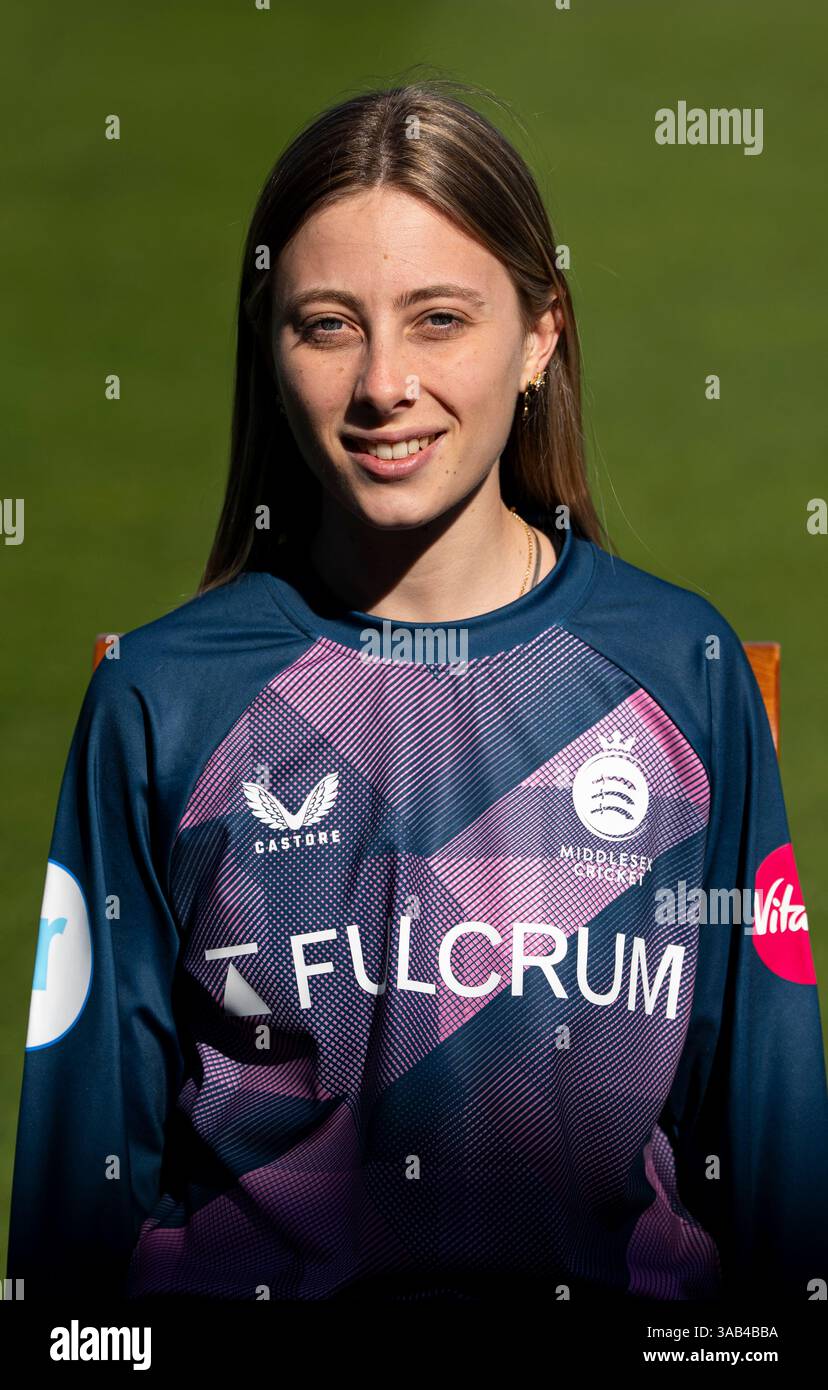 Georgia Irving during a photocall at Lord's Cricket Ground, London ...