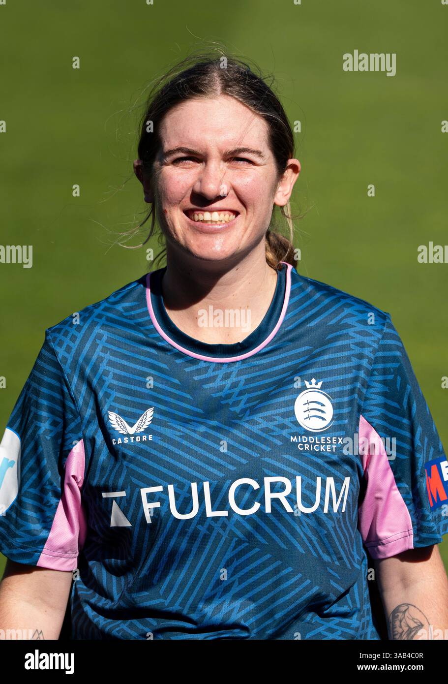 Saskia Horley during a photocall at Lord's Cricket Ground, London ...