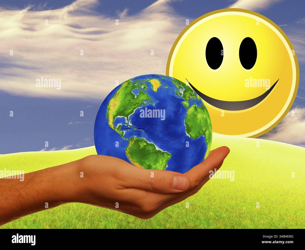 Symbolic image, smiley face for Europe, world, Germany, Bundestag, new ...