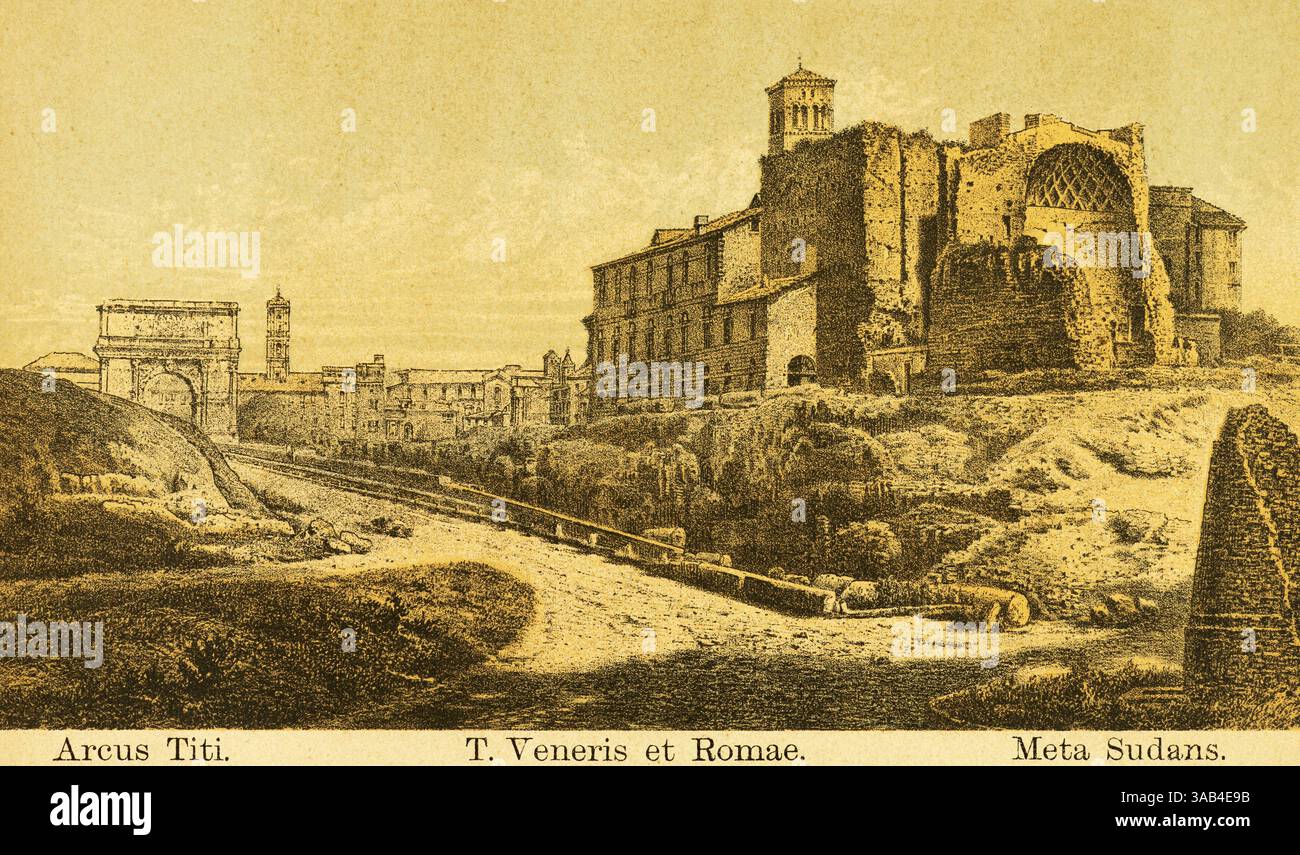 Arcus Titi, the Arcus Arch, Templum Veneris et Romae, Temple of Venus ...