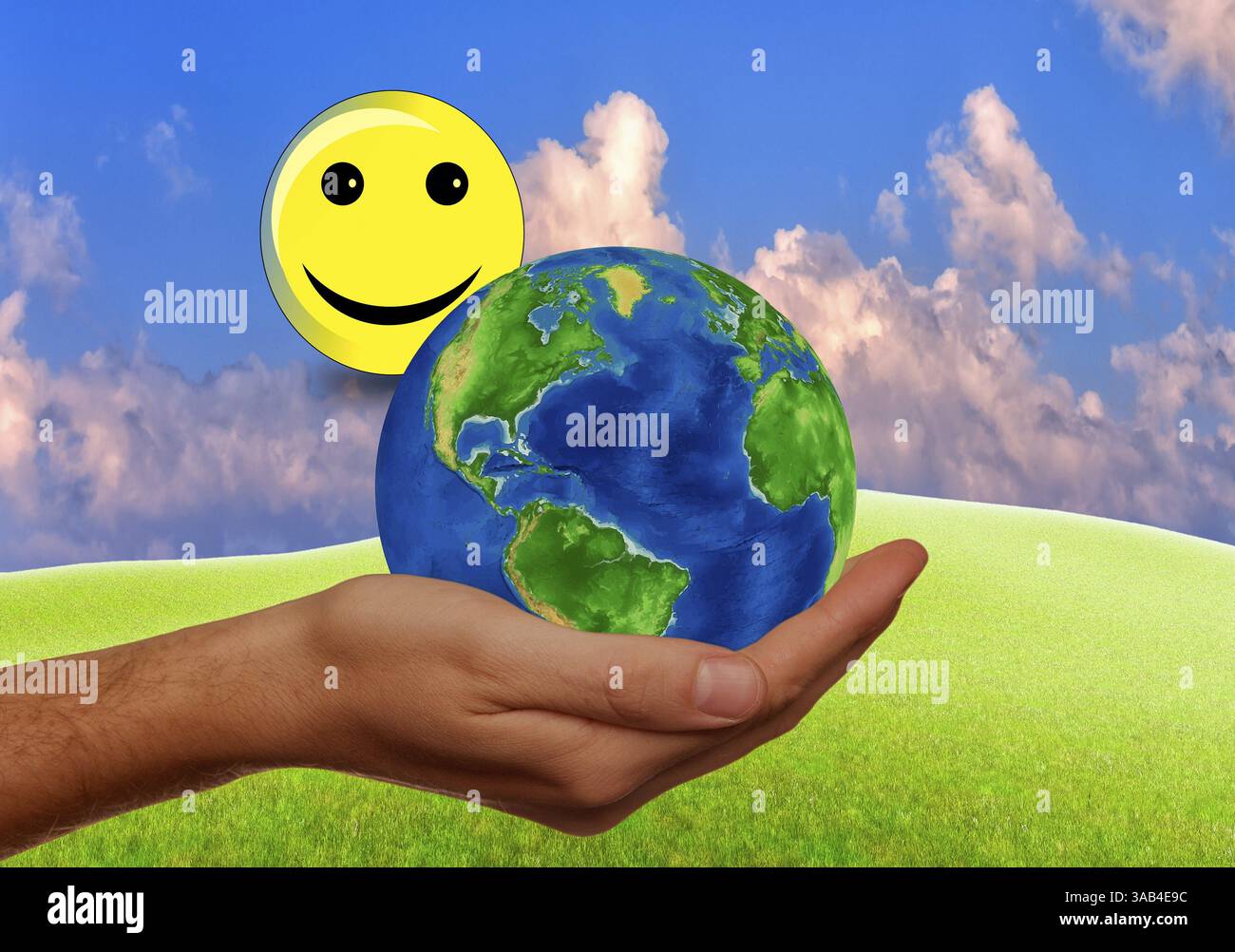 Symbolic image, smiley face for Europe, world, Germany, Bundestag, new ...