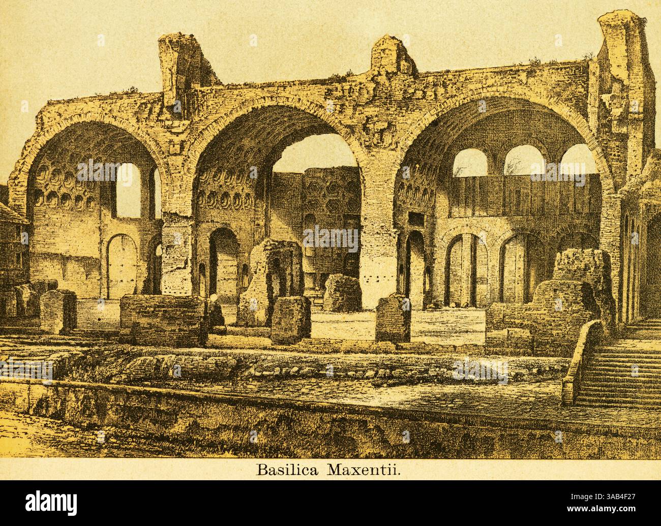 Basilica Maxentii, ruin of the Basilica of Maxentius or Constantine on ...