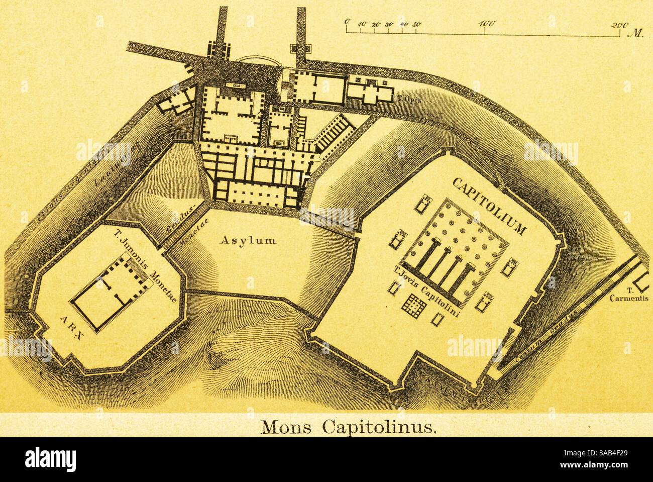 Floor plan of Mons Capitolinus, Capitoline Hill, Hill of the Capitol ...