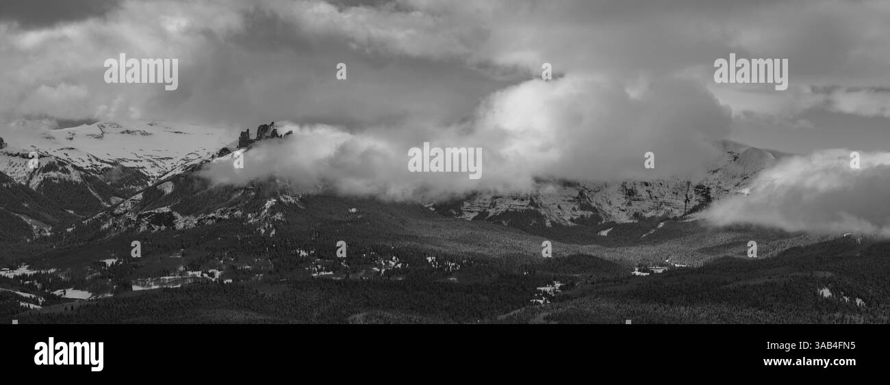 Mysterious clouds surround the Castles (12,296') in the West Elk ...