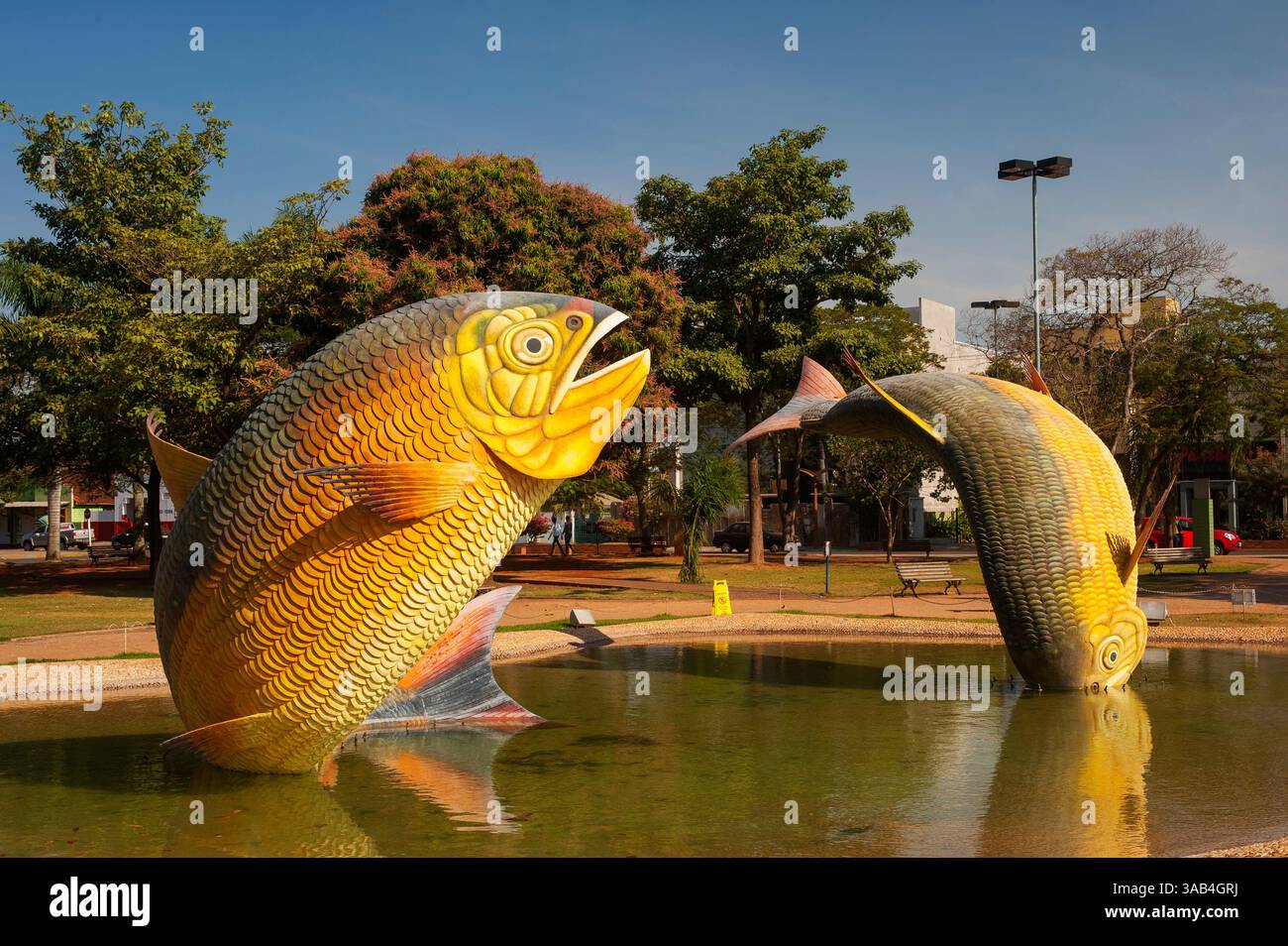 Fish statues of the Piraputanga fish, the most common fish in the ...