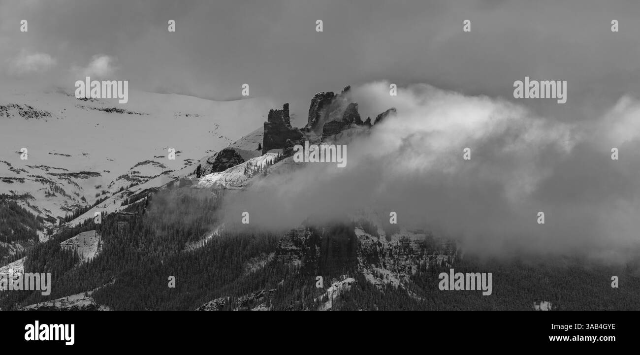 Mysterious clouds surround the Castles (12,296') in the West Elk ...