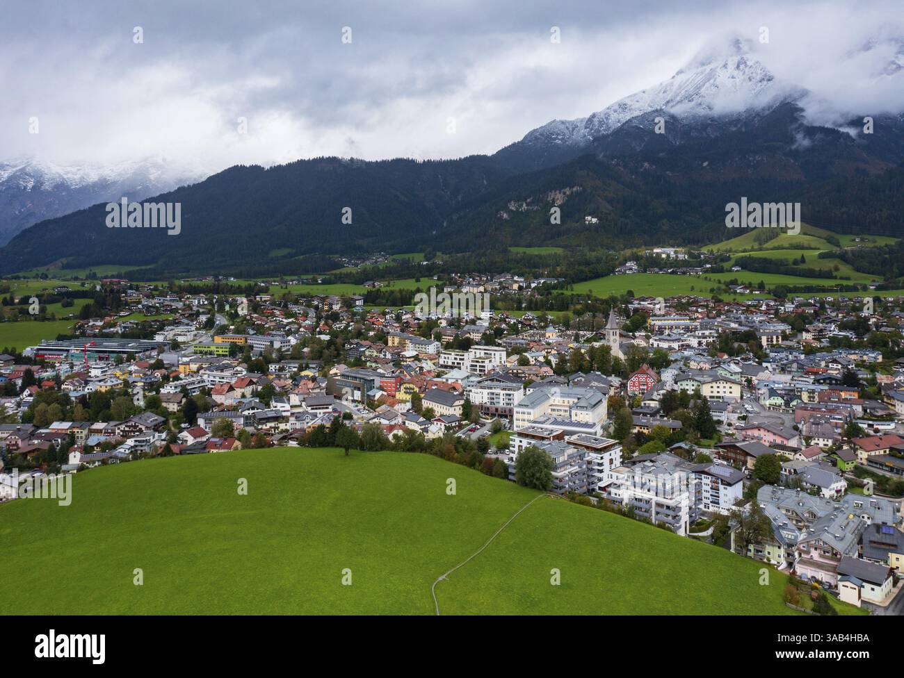 Drone flight over mountain rocks hi-res stock photography and images ...