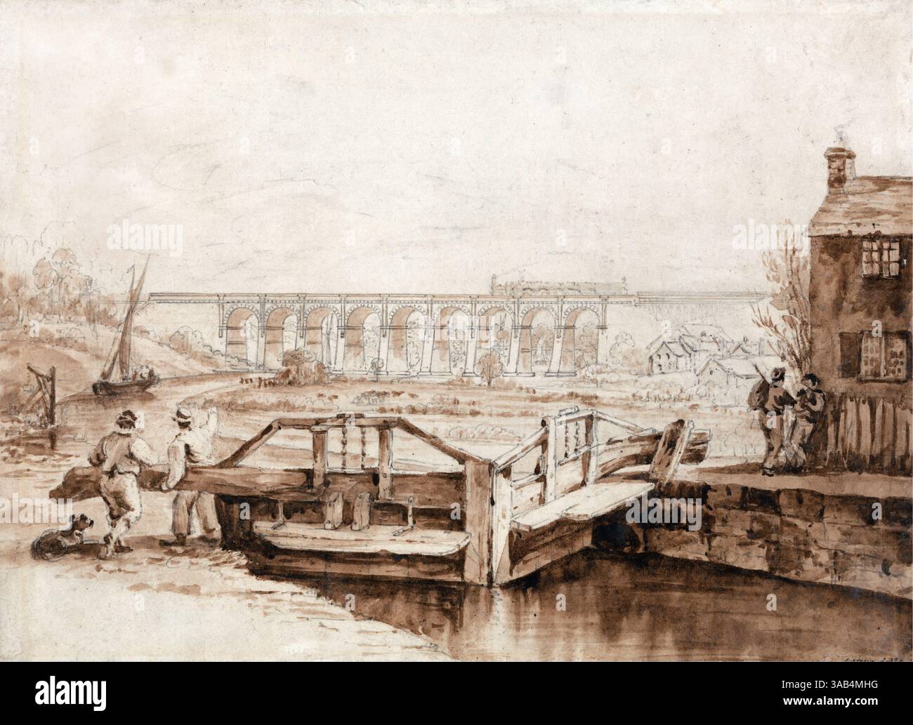 Viaduct over the sankey canal hi-res stock photography and images - Alamy