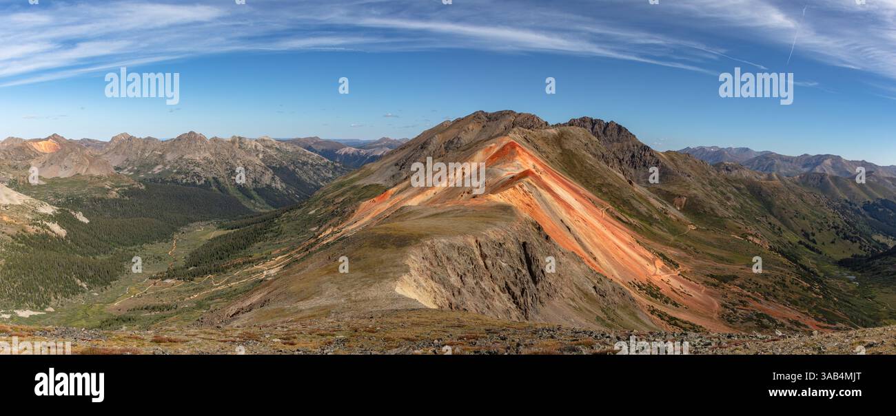 Red mountain (13,481') mystifies with it's contrasting vibrant red ...