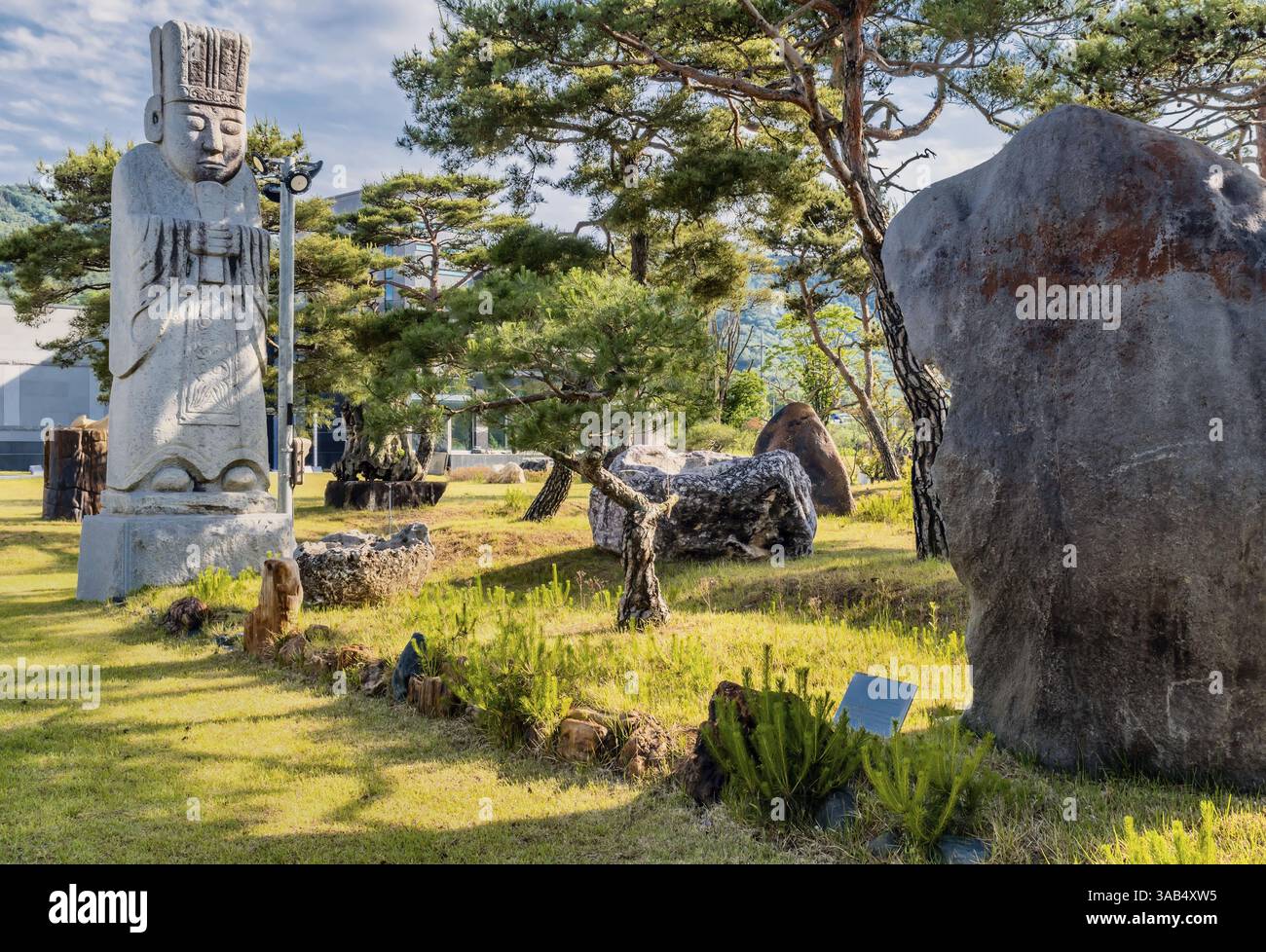 Gimcheon, South Korea, May 24, 2020: Giant stone statue of Korean ...