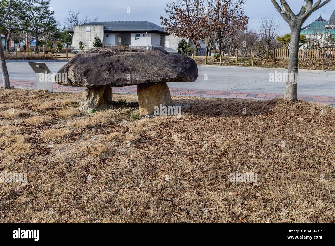 Gochang, South Korea. Dec. 4, 2024. Tabletop type dolmen burial chamber ...