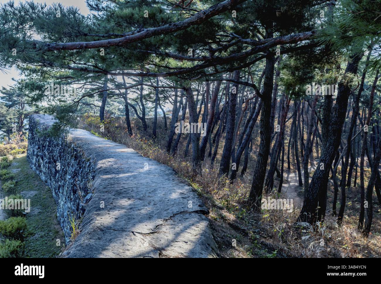 Gochang, South Korea. Dec. 4, 2024. Section of fortress wall in ...