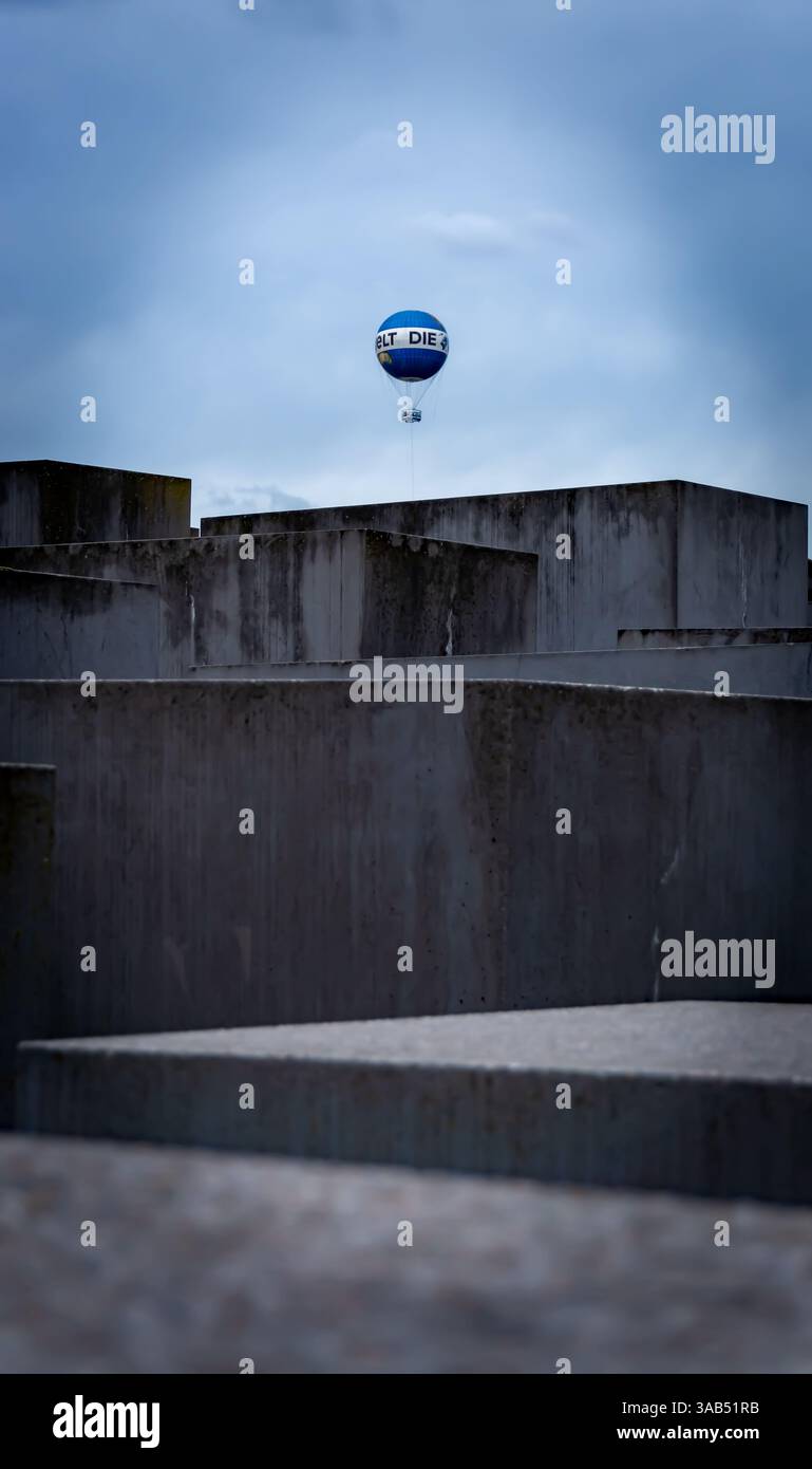 Vertical View of the Welt Balloon Floating Above the Holocaust Memorial ...