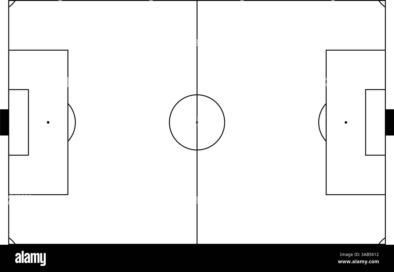 Soccer field tactical board. Professional pitch plan and sport line ...