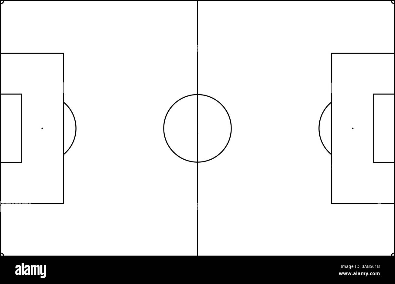 Tactical soccer field plan. Sport pitch playbook and line strategy ...