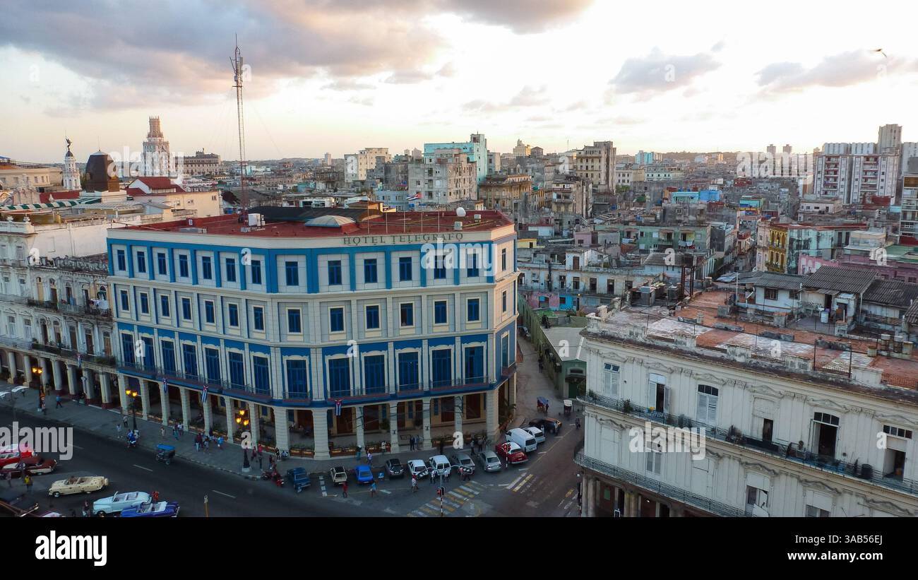 A cityscape view of Havana, Cuba as seen from the rooftop of the ...