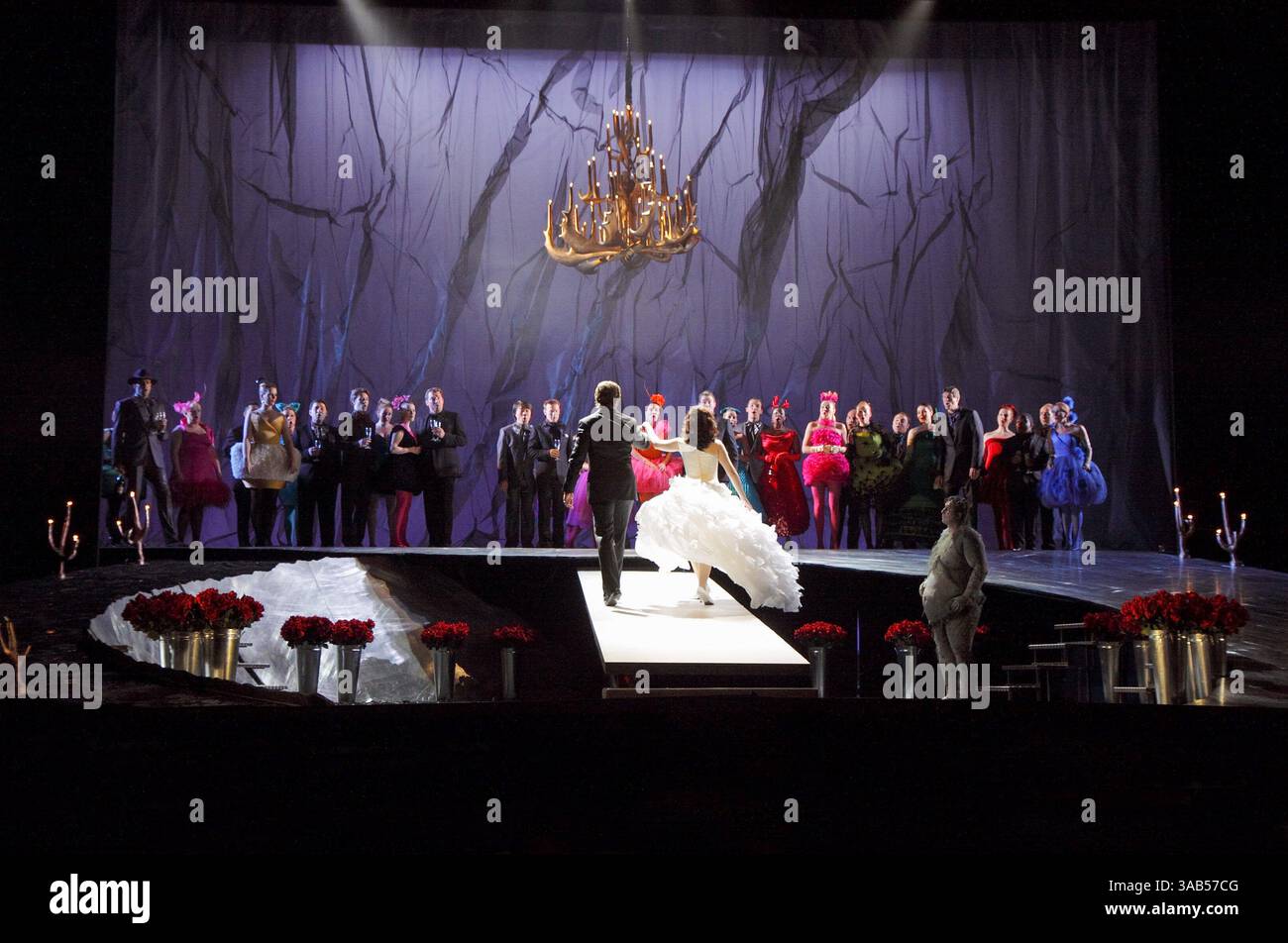 Act II - centre, back to camera: Brandon Jovanovich (Prince), Ana Maria ...