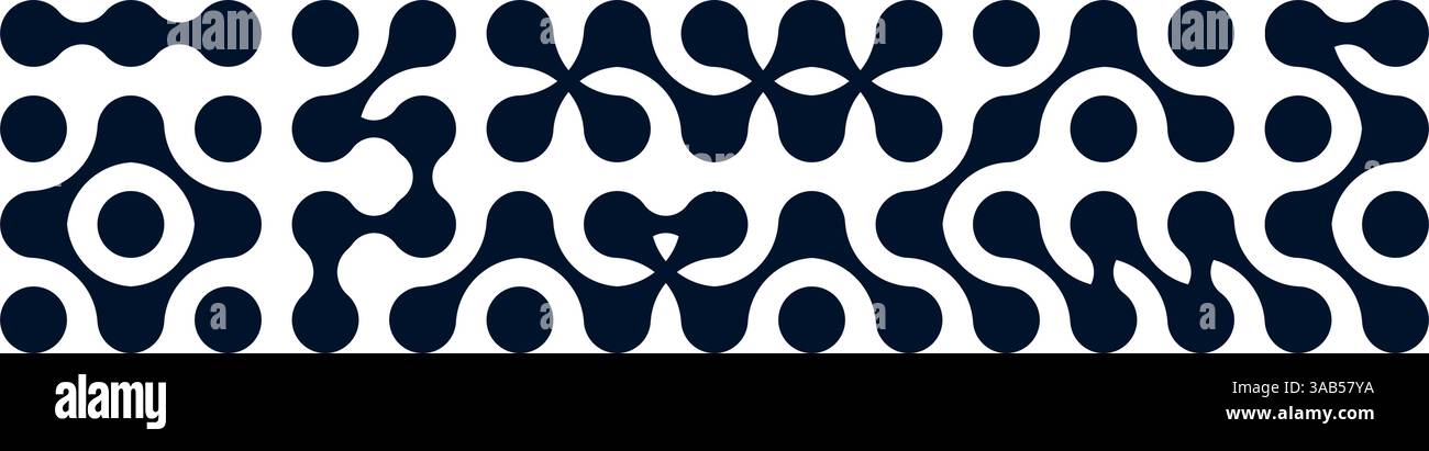 Organic connect pattern with metaball molecules. Geometric blob shapes and fluid dots. Flat ...