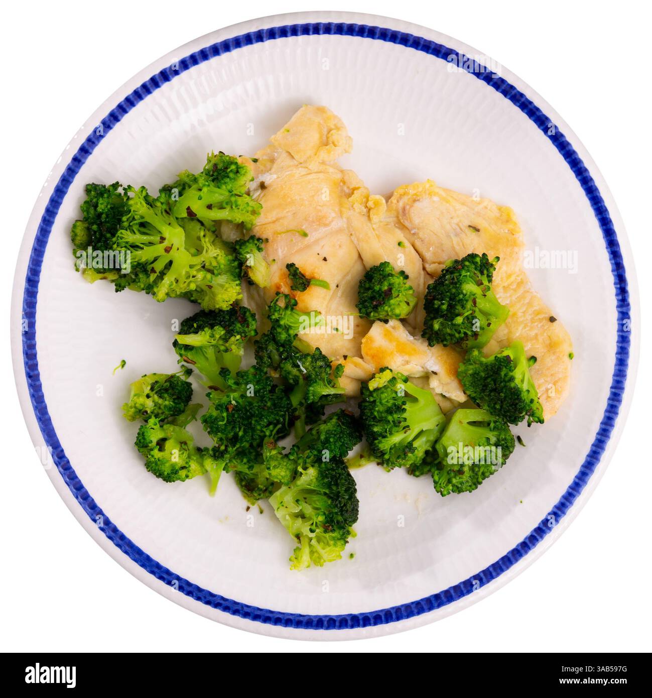 Chicken fillet and broccoli Cut Out Stock Images & Pictures - Alamy