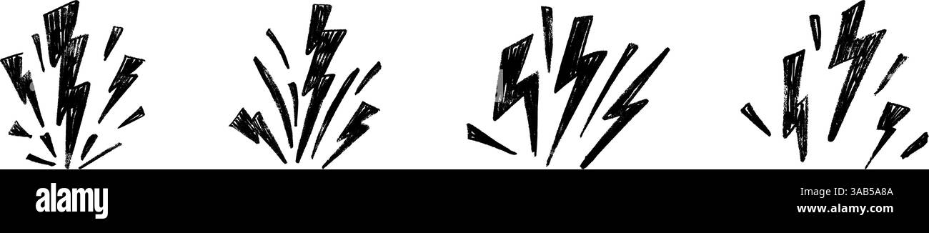 Pictogram-style lightning thunderbolt with power outline. Electric ...