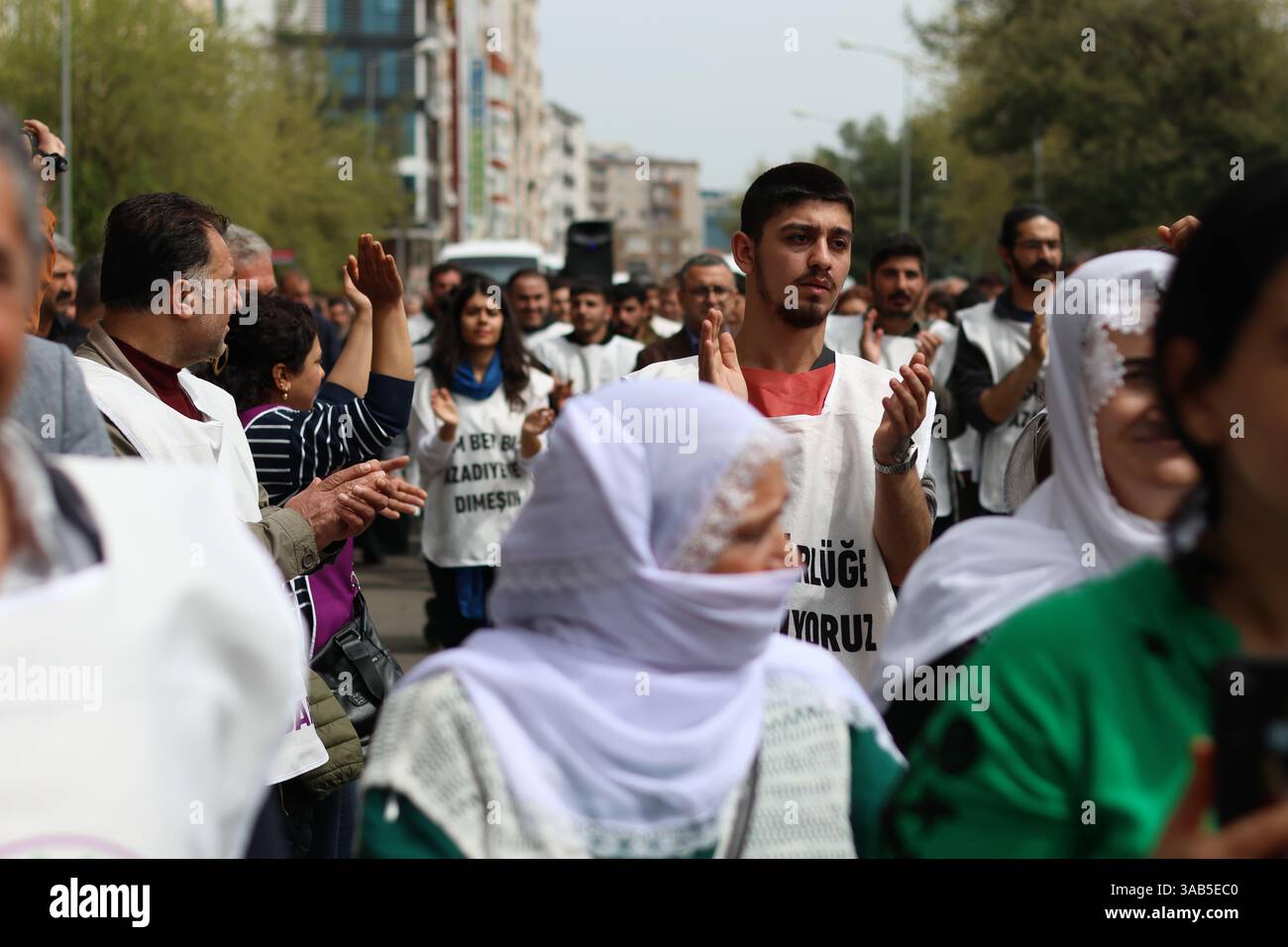 Diyarbakir, Türkiye- 1 April 2025- A march was started from Diyarbakır ...