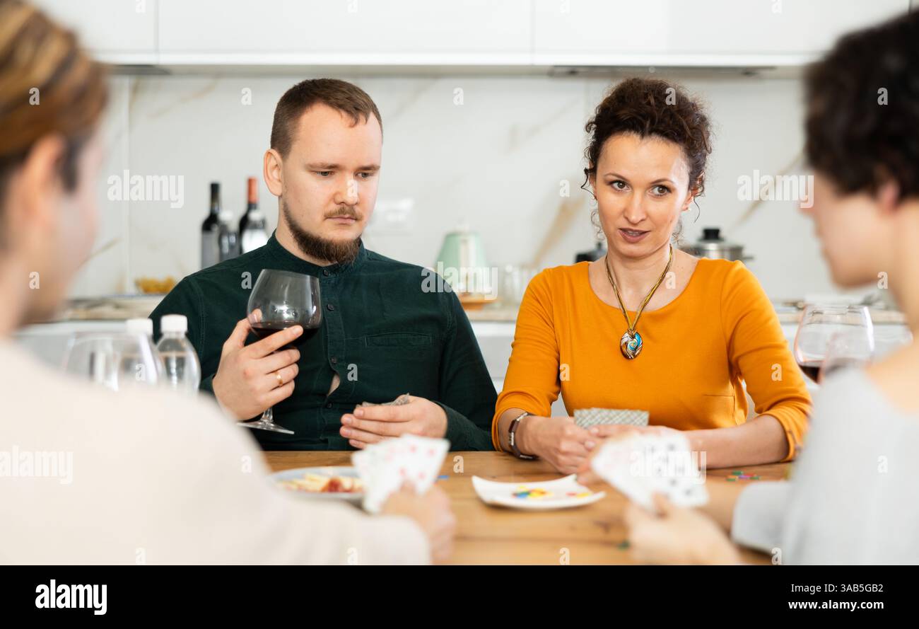 Two married couples playing hi-res stock photography and images - Alamy