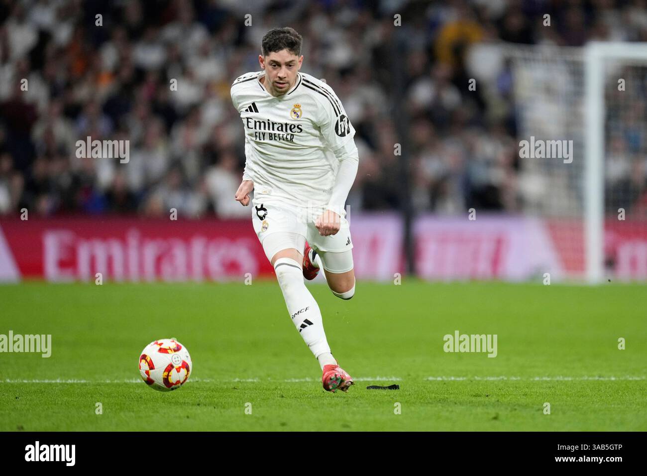 Real Madrid's Federico Valverde in action during the Spanish Copa del ...