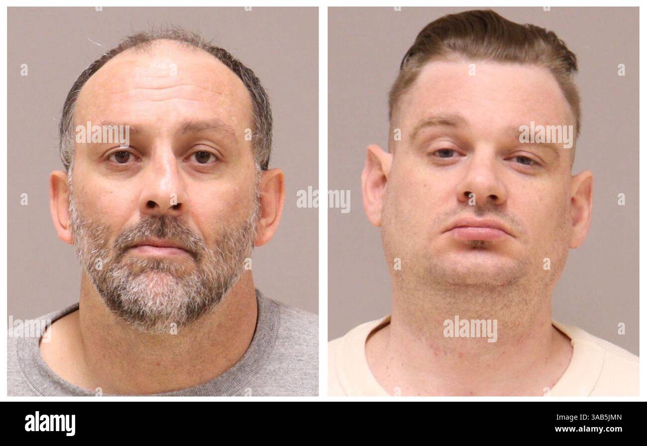 FILE - This combo of images provided by the Kent County, Mich., Jail ...